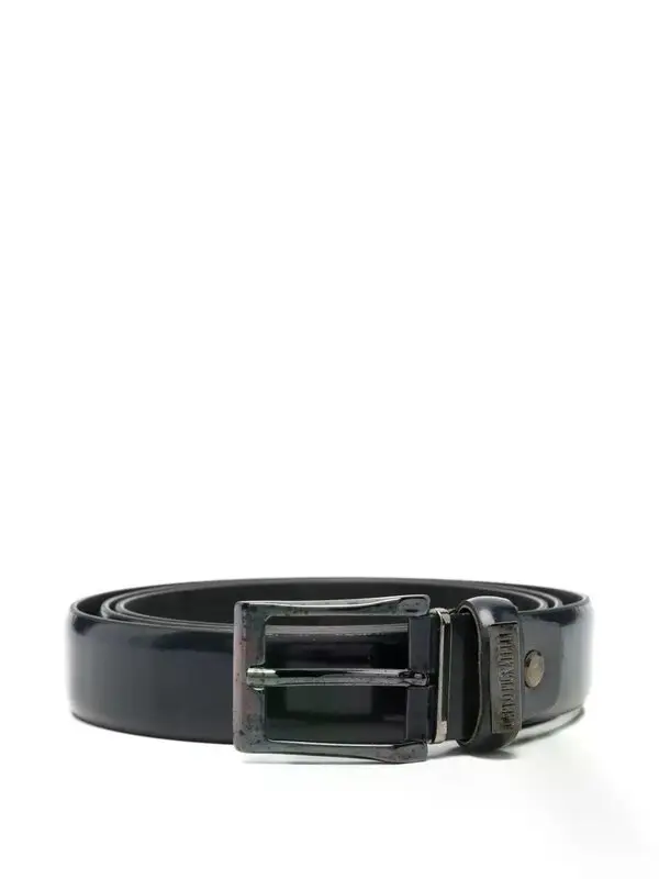 CARLO PIGNATELLI Logo-engraved Belt - Blue