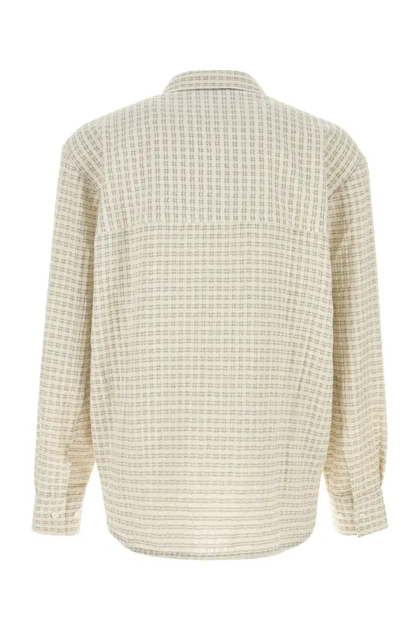 Séfr Embroidered Cotton Blend Wed Shirt - White