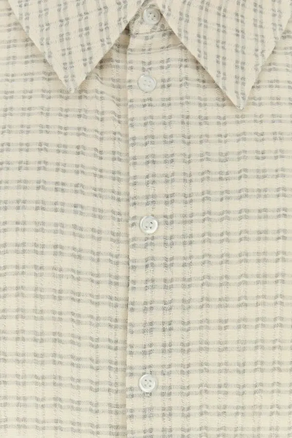 Séfr Embroidered Cotton Blend Wed Shirt - White