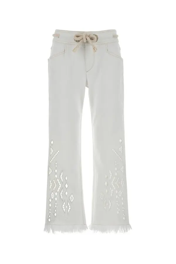 Isabel Marant Étoile Alison Embroidered Denim Jeans