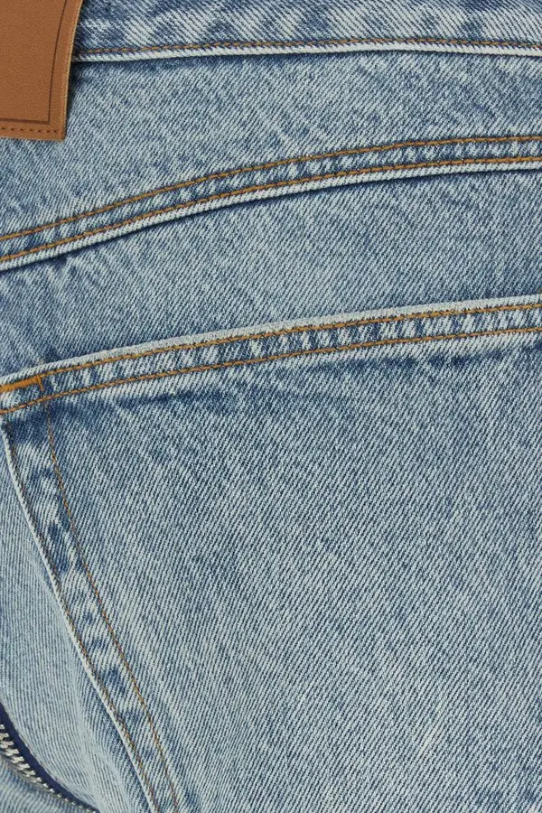 Alexander Wang Stonewashed Distressed Denim High-cut Shorts