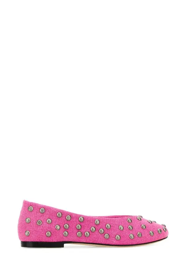 Gimaguas Canvas Ballerinas With Stud Embellishments