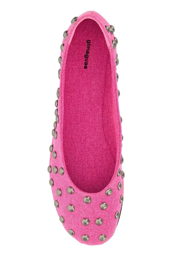 Gimaguas Canvas Ballerinas With Stud Embellishments