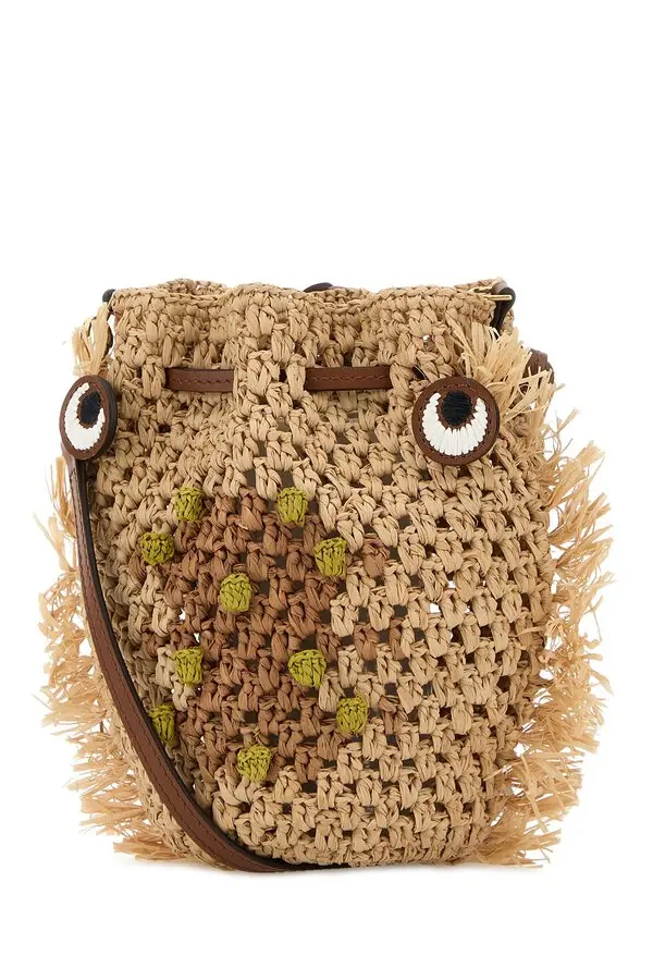 ANYA HINDMARCH Raffia Creature Bucket Bag
