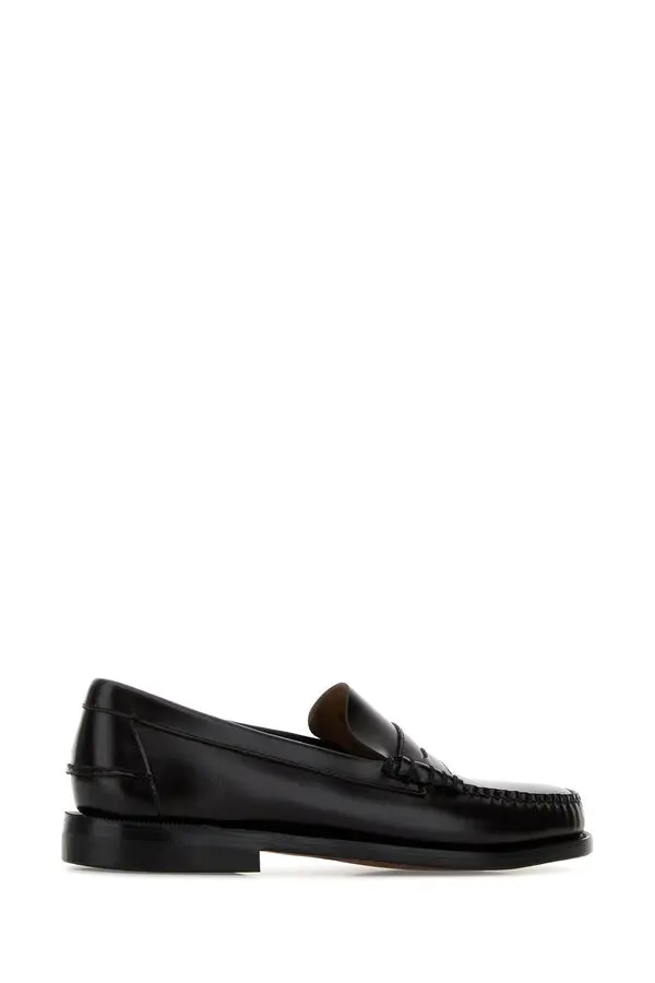 SEBAGO Dark Leather Classic Penny Loafers - Brown