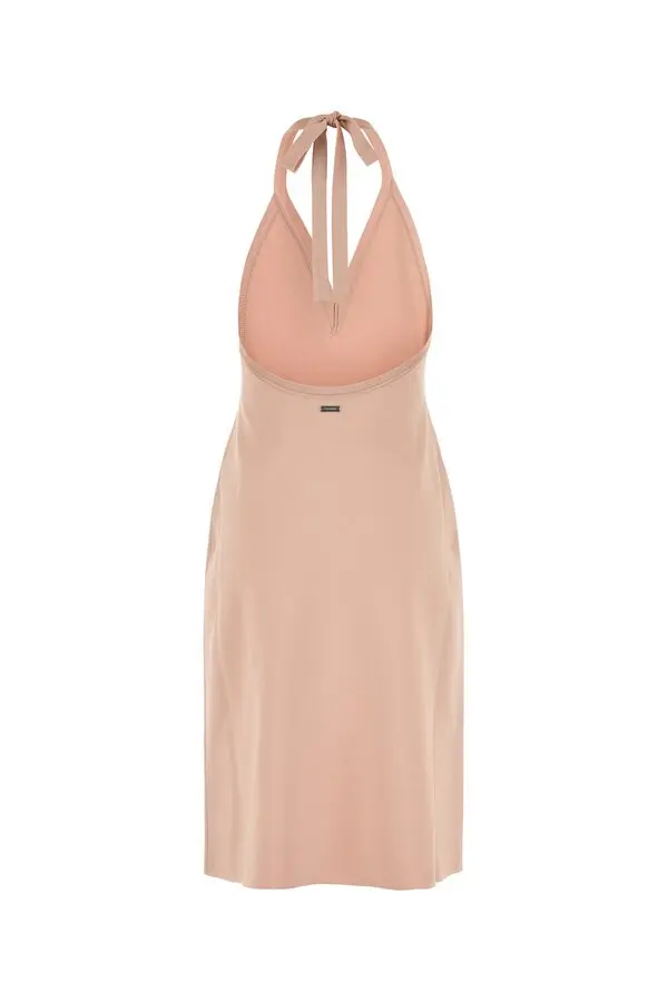 FERRAGAMO Stretch Viscose Blend Halter Neck Dress