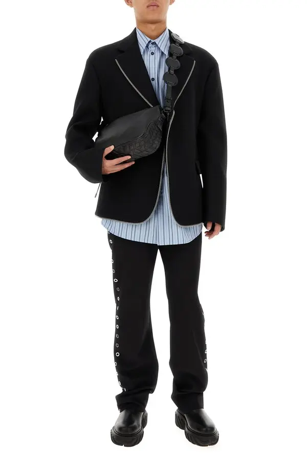 Off-White Leather Biker Tire Shoulder Bag