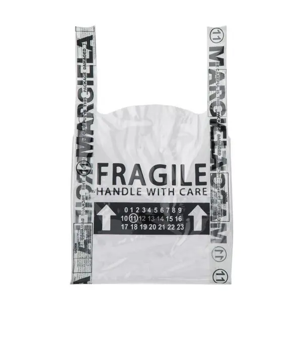 MAISON MARGIELA Fragile Logo Tote Bag - White