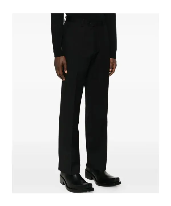 SUNFLOWER Tailored Straight-leg Trousers - Black