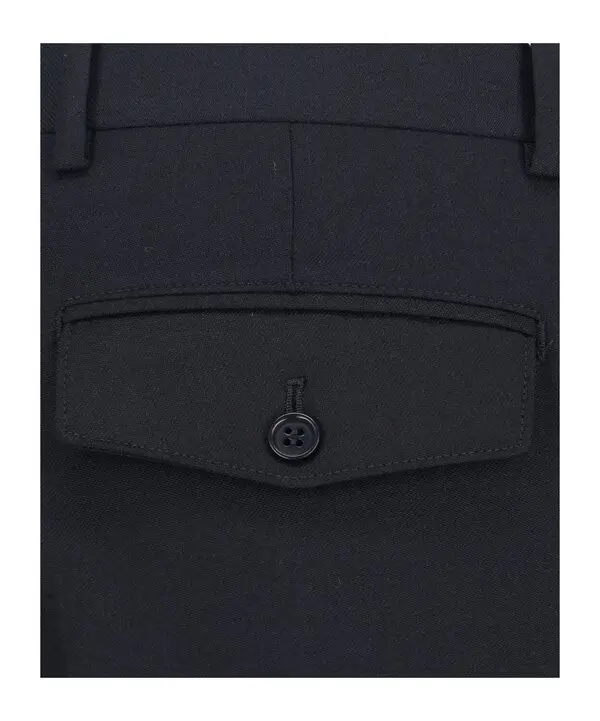 SUNFLOWER Tailored Straight-leg Trousers - Black