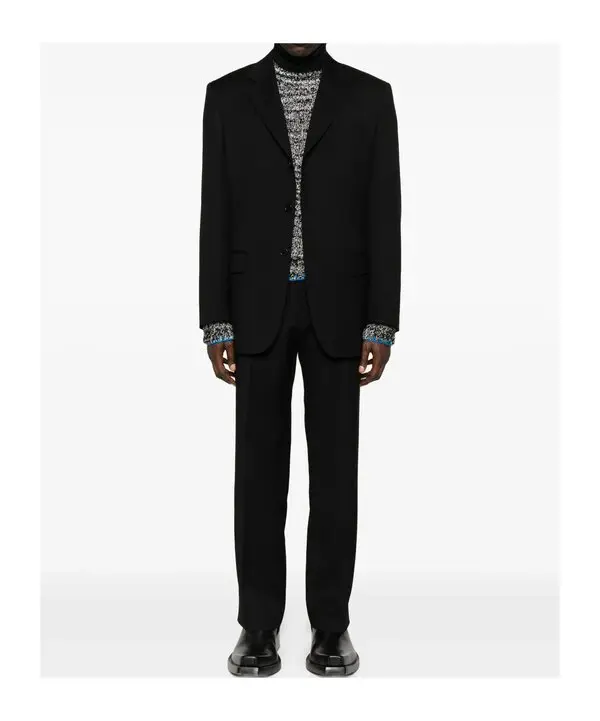 SUNFLOWER Tailored Straight-leg Trousers - Black