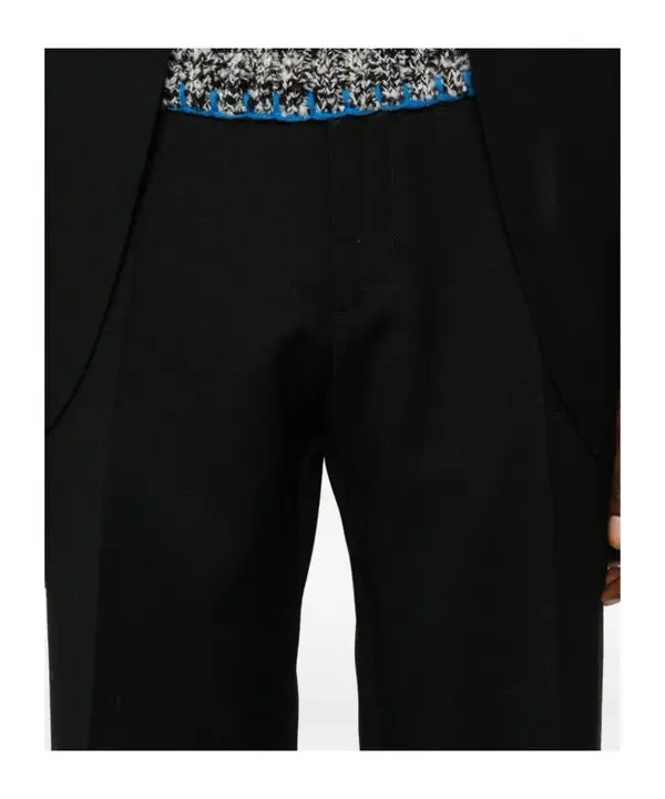 SUNFLOWER Tailored Straight-leg Trousers - Black