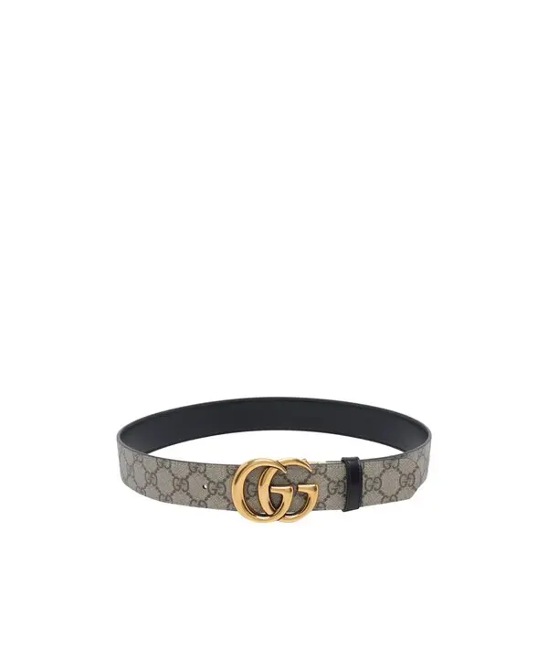 Gucci Gg Reversible Monogram Belt - Green