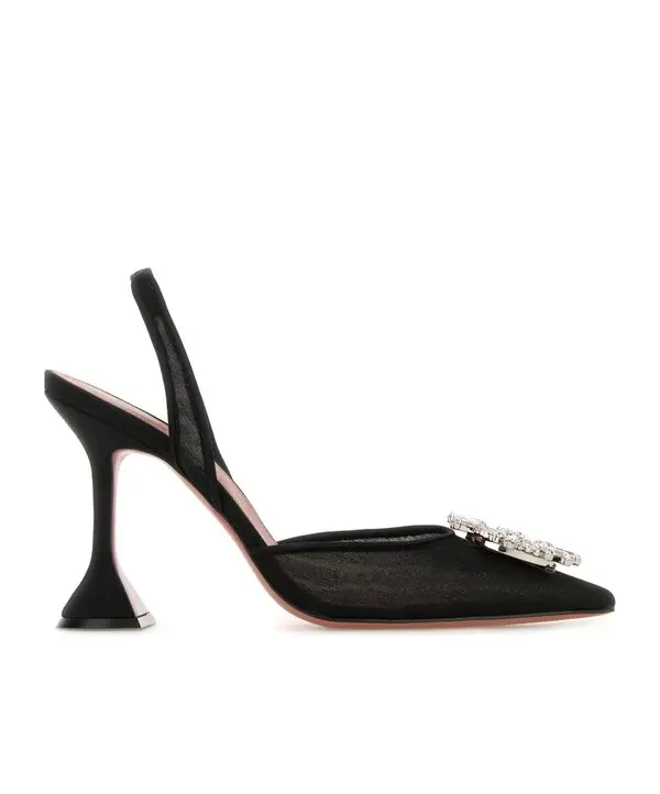 Amina Muaddi Begum Pumps With Embellished Toe - Black