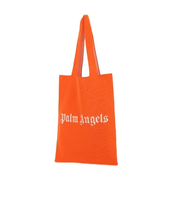 Palm Angels Logo Intarsia Open Top Tote Bag