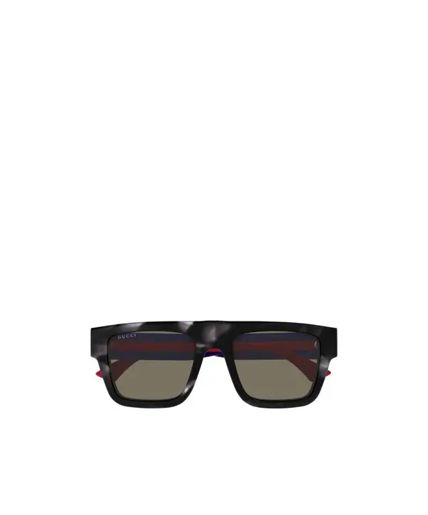 Gucci Square Frame Sunglasses With Temple Logo Details