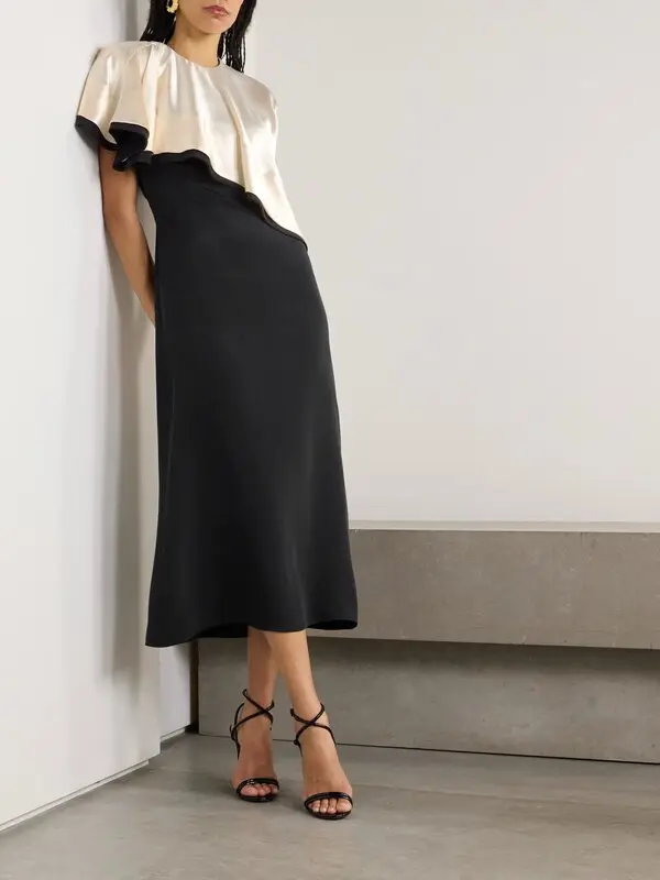 Altuzarra Layered Silk-satin Midi Dress