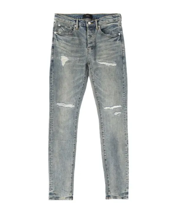 PURPLE BRAND Distressed Slim Jeans - Light Indigo