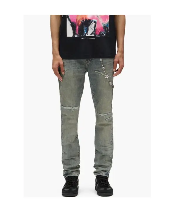 PURPLE BRAND Distressed Slim Jeans - Light Indigo