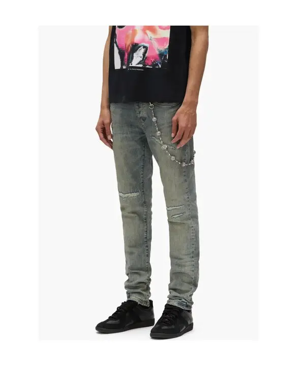 PURPLE BRAND Distressed Slim Jeans - Light Indigo