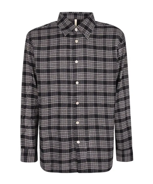 SUNFLOWER Plaid Long-sleeved Shirt
