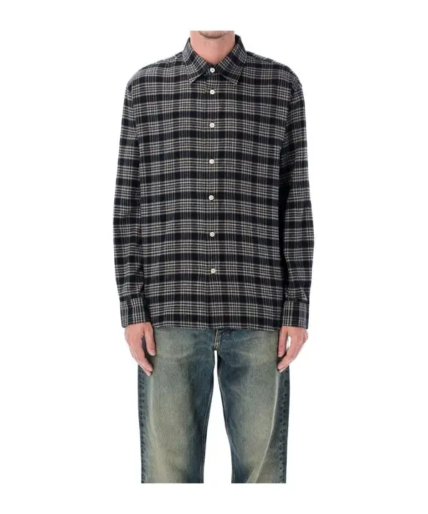 SUNFLOWER Plaid Long-sleeved Shirt