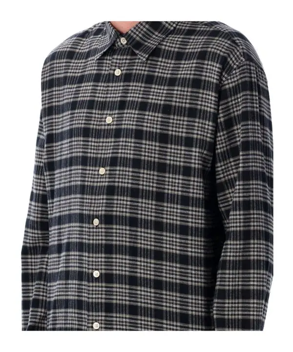 SUNFLOWER Plaid Long-sleeved Shirt