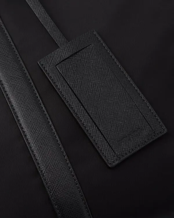 Prada Logo Plaque Zipped Travel Bag