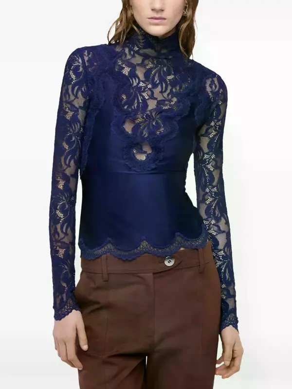 Rabanne Long-sleeved Lace Top