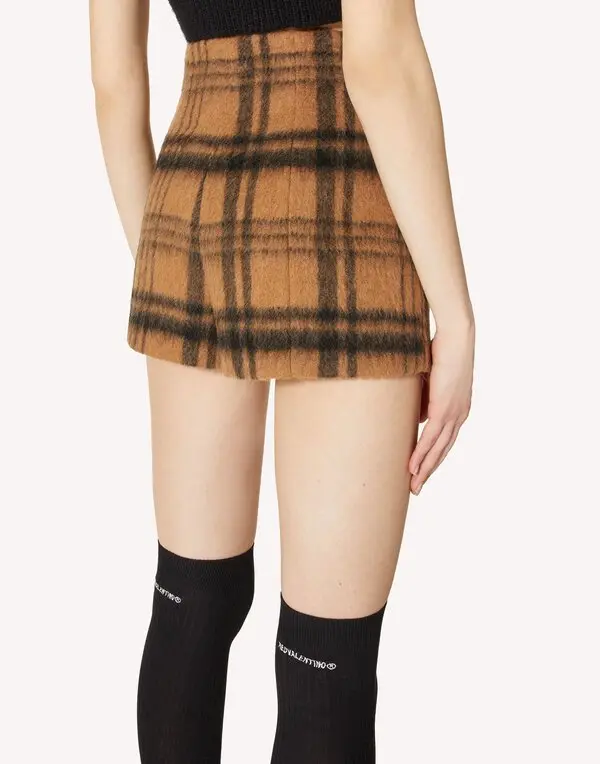 Red Valentino Plaid Detail Shorts