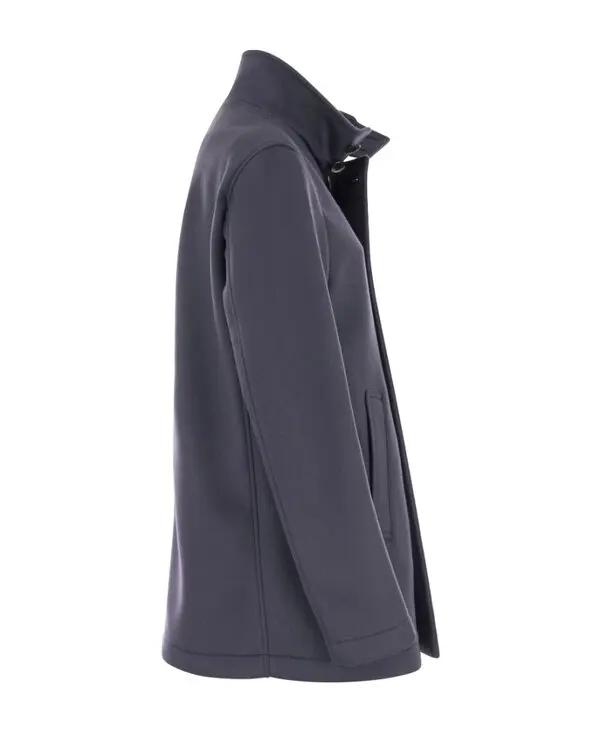 Herno Double-breasted High-neck Coat