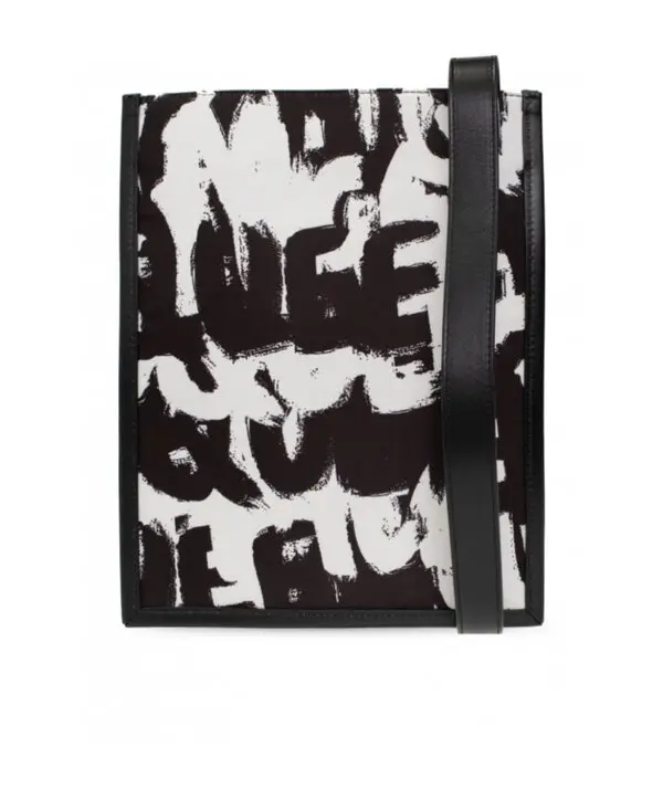 Alexander McQueen Graffiti Printed Shoulder Bag