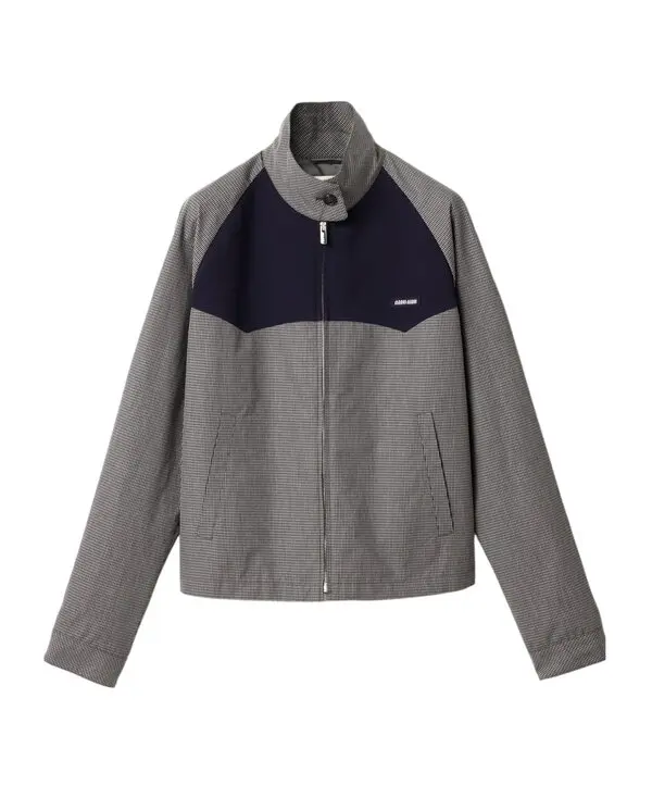 Miu Miu Gingham Check Blouson Jacket