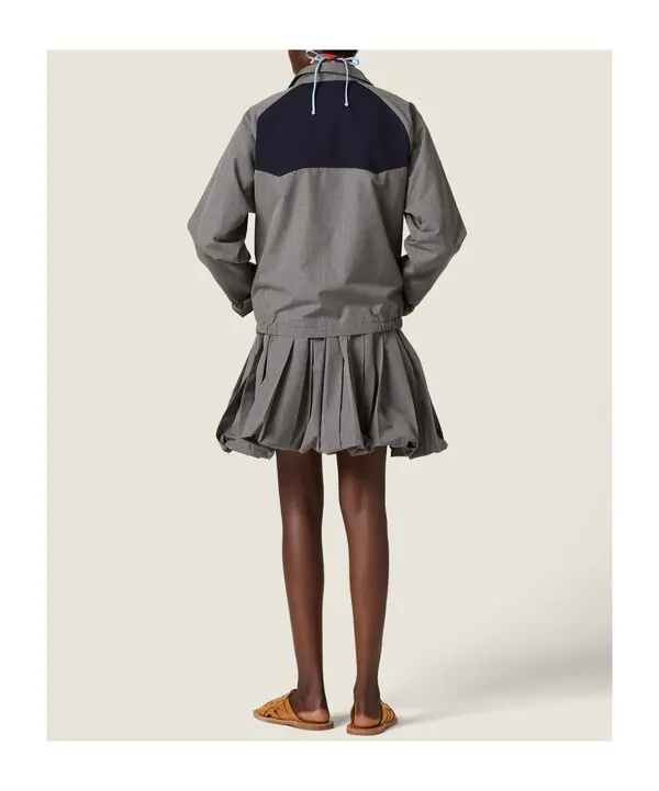 Miu Miu Gingham Check Blouson Jacket
