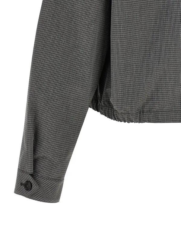Miu Miu Gingham Check Blouson Jacket