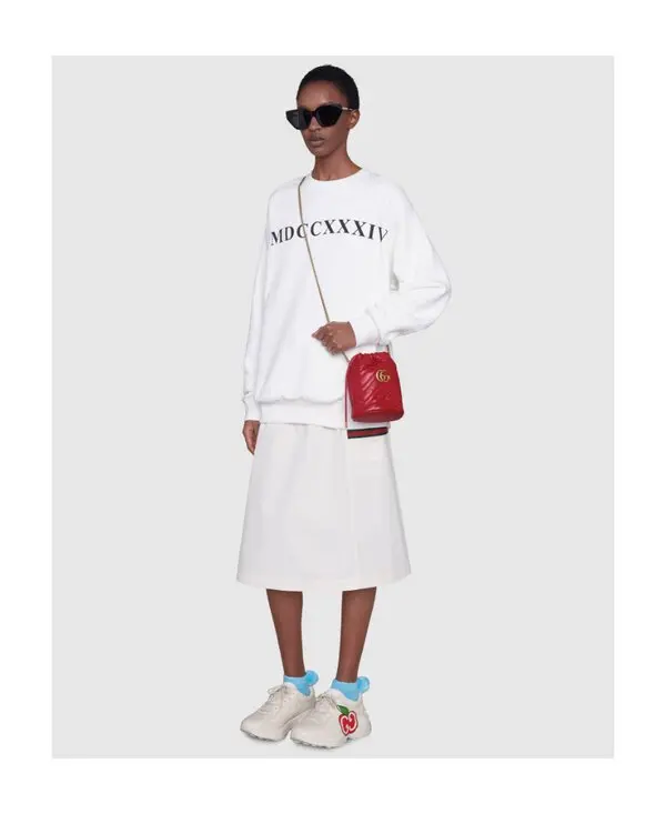 Gucci Gg Marmont Mini Bucket Bag - Red