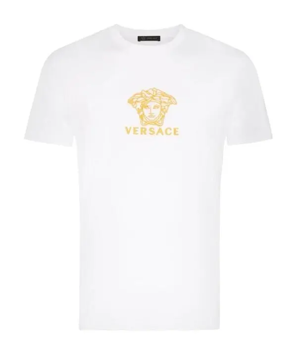 Versace Logo Embroidered T-shirt