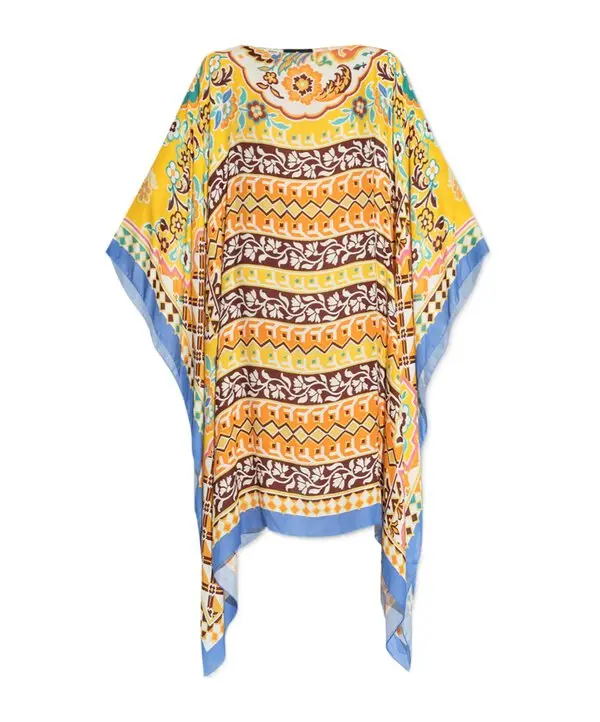Etro Paisley Printed Kaftan Dress - Nude