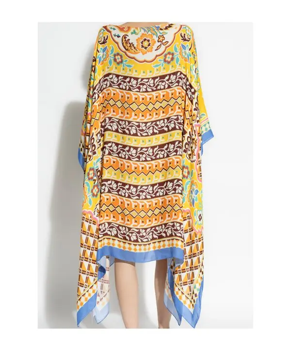 Etro Paisley Printed Kaftan Dress - Nude