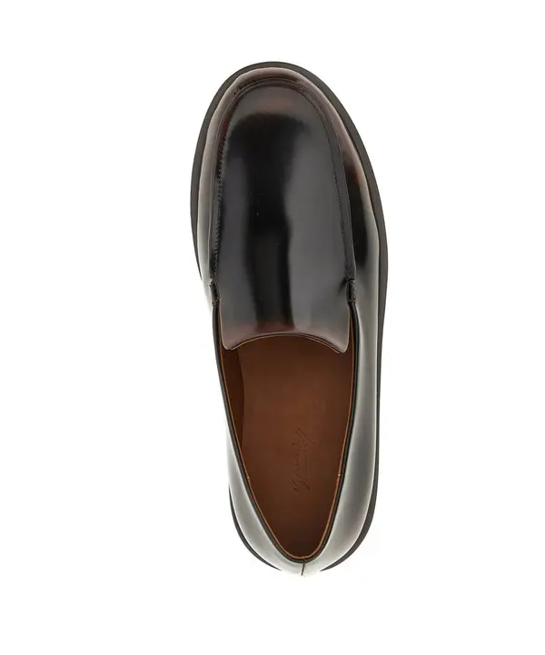 Marsèll Polished Leather Loafers - Black