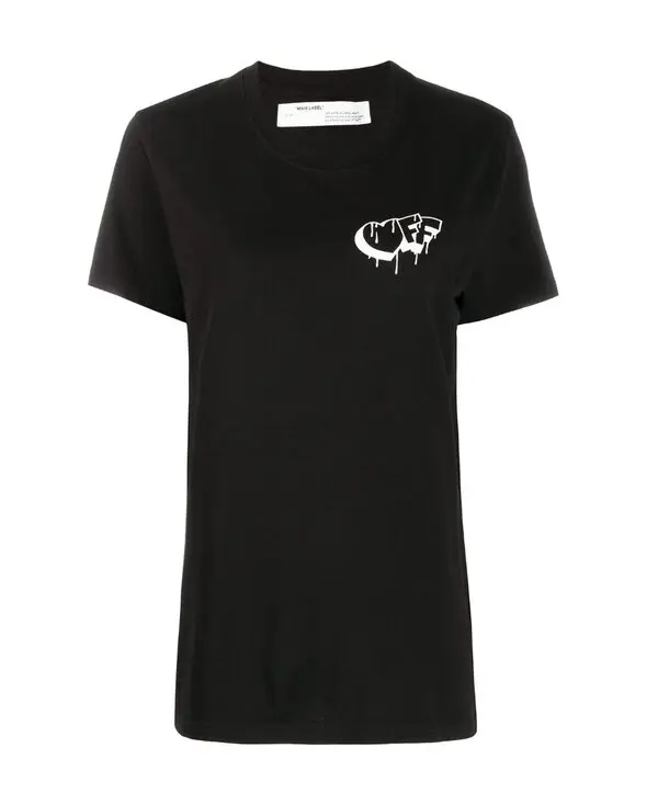Off-White Logo Printed T-shirt - Black