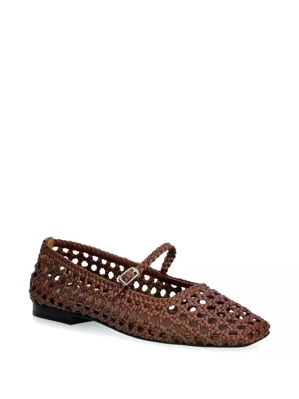 SOULIERS MARTINEZ Woven Leather Ballet Flats