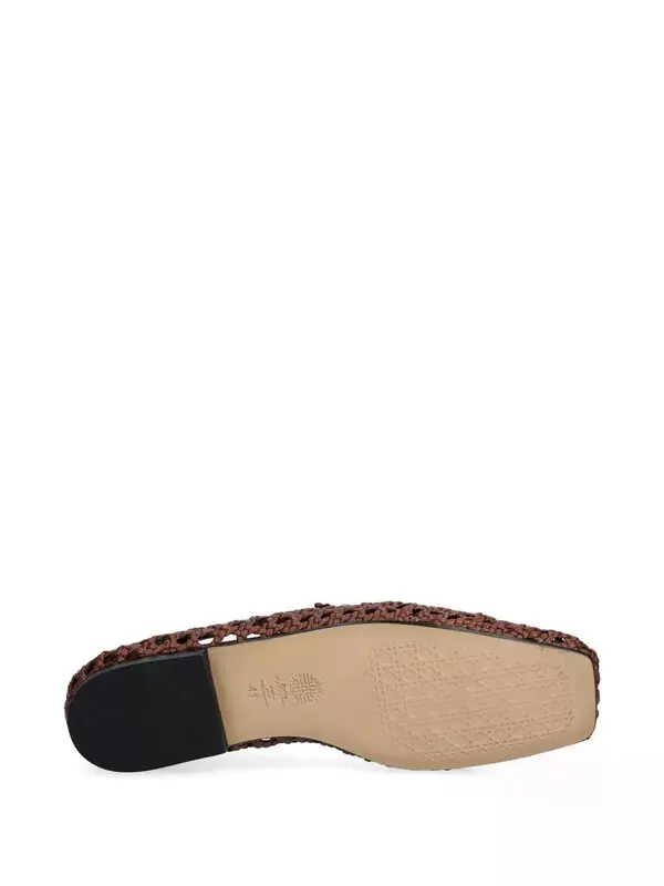 SOULIERS MARTINEZ Woven Leather Ballet Flats