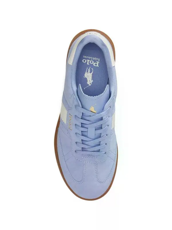 Polo Ralph Lauren Heritage Era Suede Striped Leather Sneakers - Blue