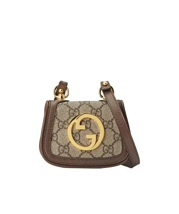 Gucci Blondie Gg Supreme Cardholder - Brown