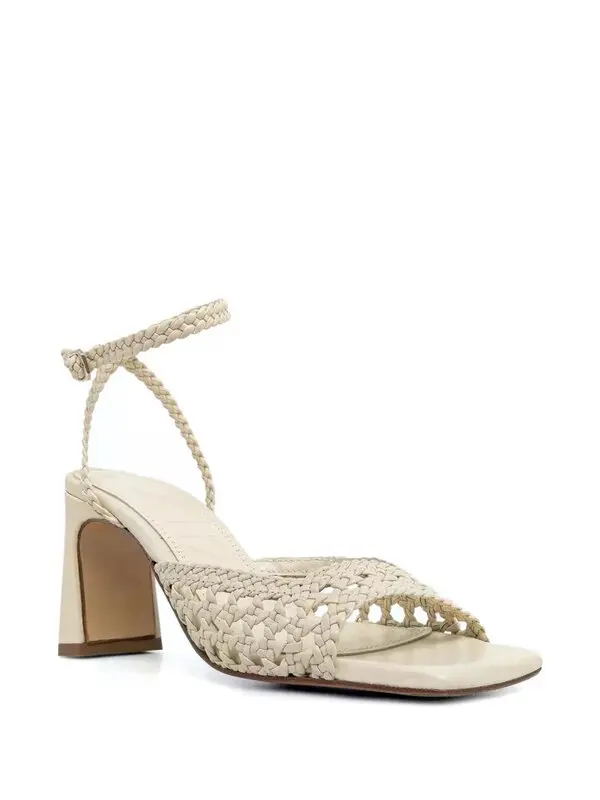 SOULIERS MARTINEZ Woven Ankle-strap Sandals - White