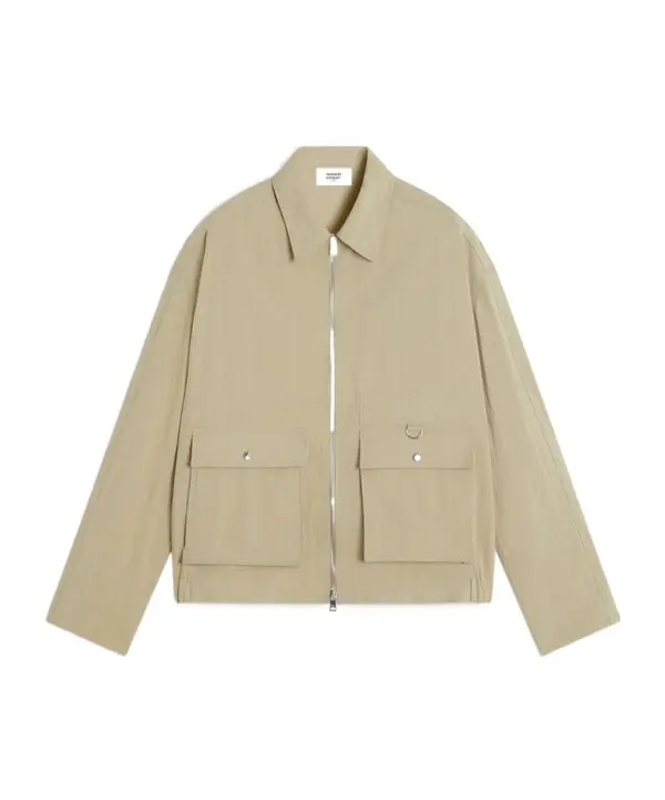 Maison Kitsuné Zip-up Jacket With Fox Logo Detail - Tea Leaf