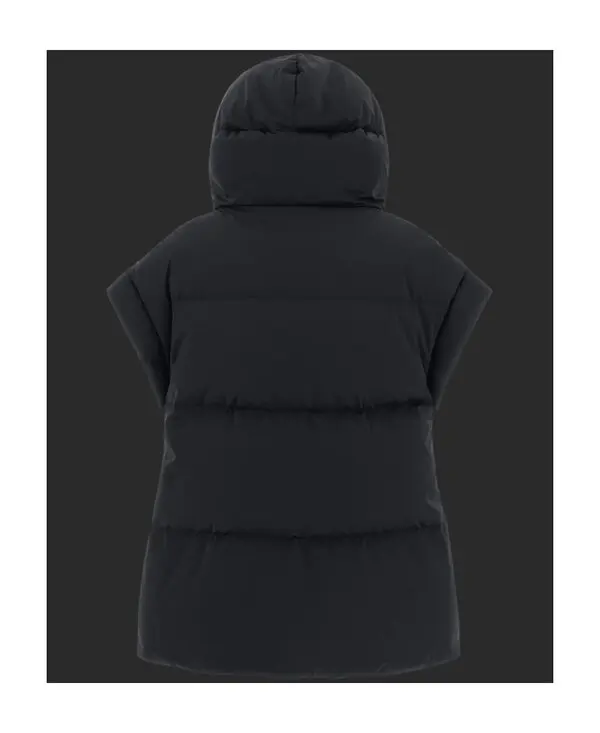 Herno Sleeveless Down Jacket With High Neck And Hood