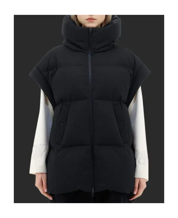 Herno Sleeveless Down Jacket With High Neck And Hood