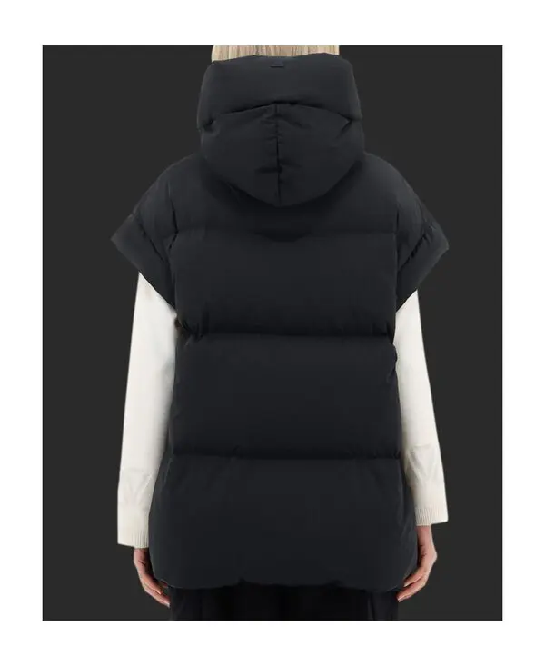 Herno Sleeveless Down Jacket With High Neck And Hood